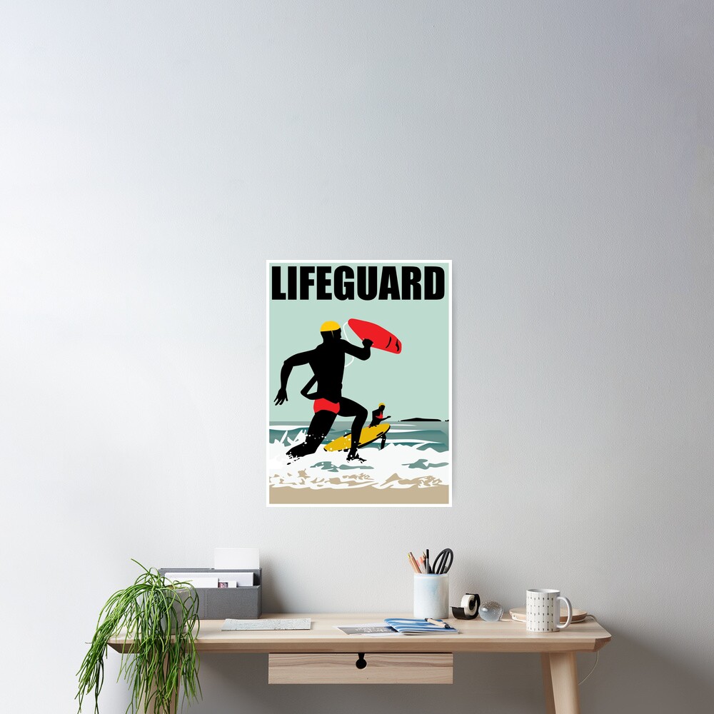 "LIFEGUARD retro print" Poster by YSied | Redbubble