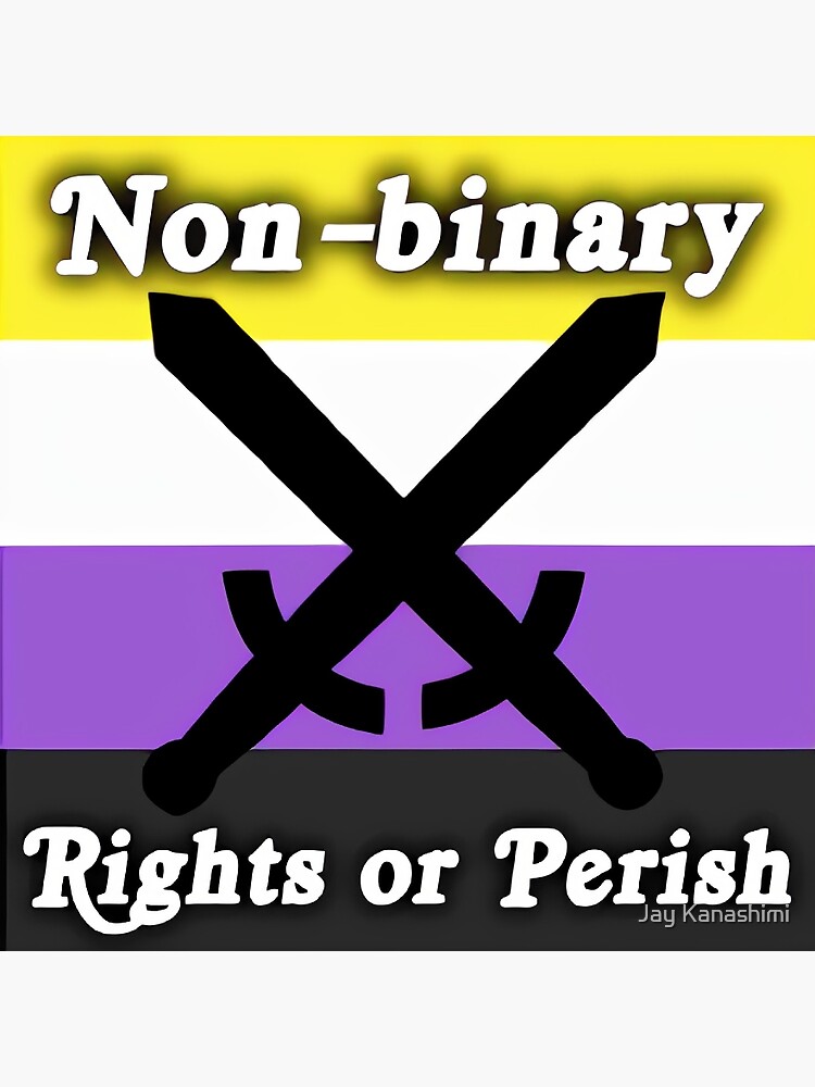 "Non-binary Rights" Sticker by marshie-boi | Redbubble
