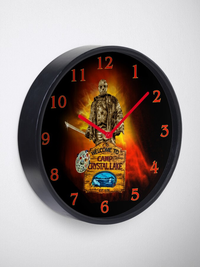 "Jason Voorhees Friday The 13th Fan Art" Clock for Sale by ...