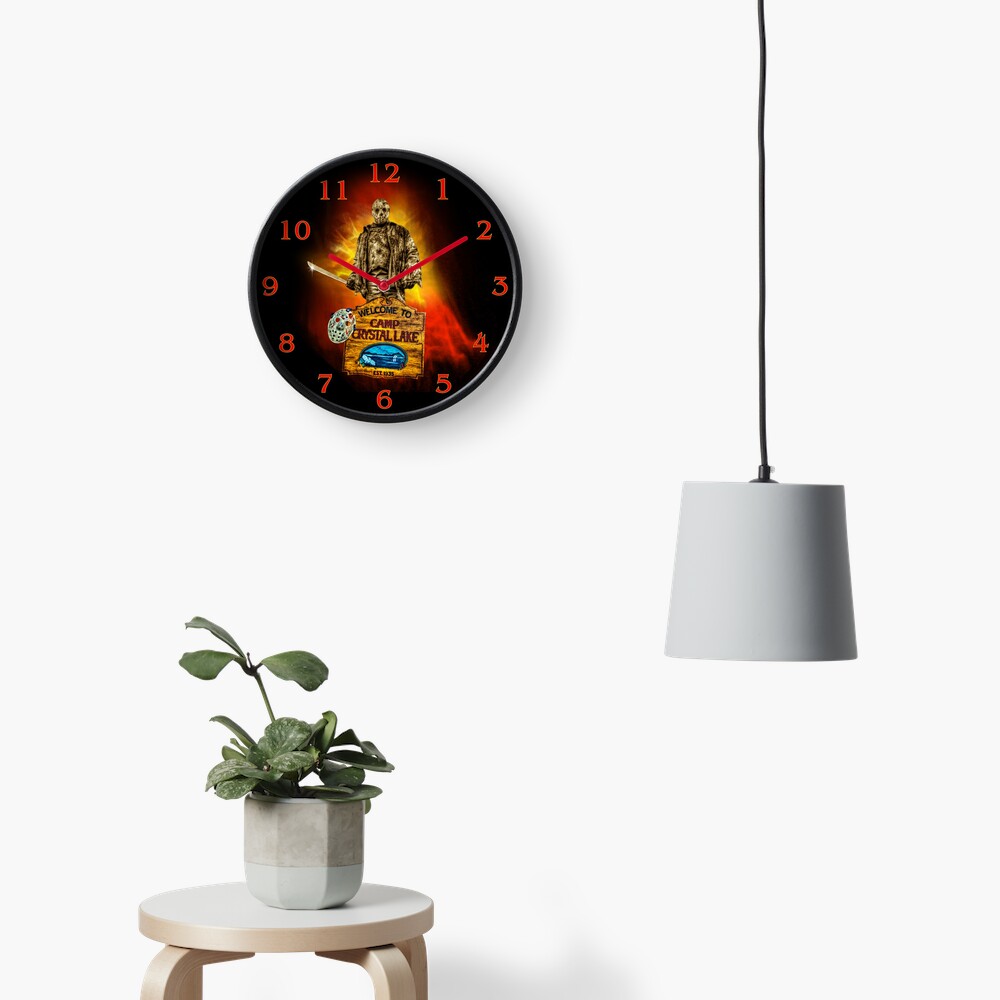 "Jason Voorhees Friday The 13th Fan Art" Clock for Sale by ...