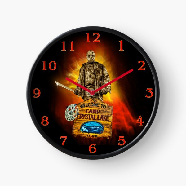 "Jason Voorhees Friday The 13th Fan Art" Clock for Sale by ...