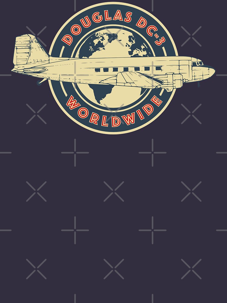 "Douglas DC-3" T-shirt for Sale by TGStudios | Redbubble | dc3 t-shirts ...