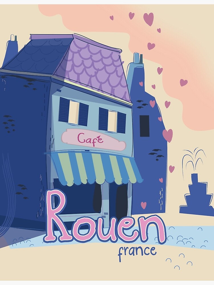 "Rouen France cartoon" Poster by vectorwebstore | Redbubble