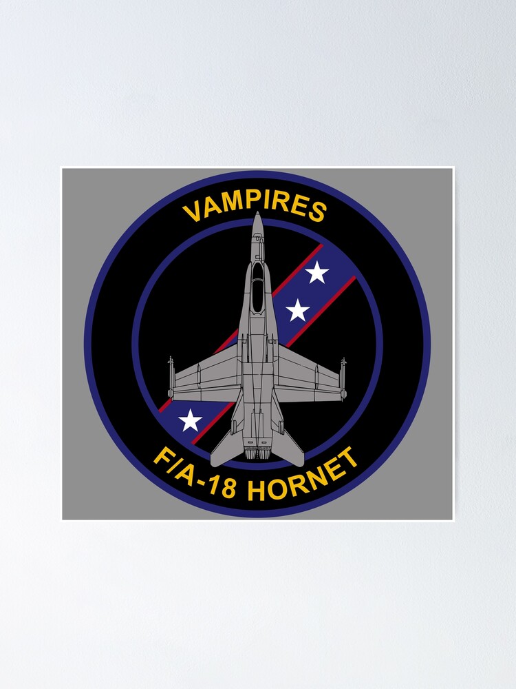 "F/A-18 Hornet Vampires Squadron" Poster for Sale by StrongVlad | Redbubble