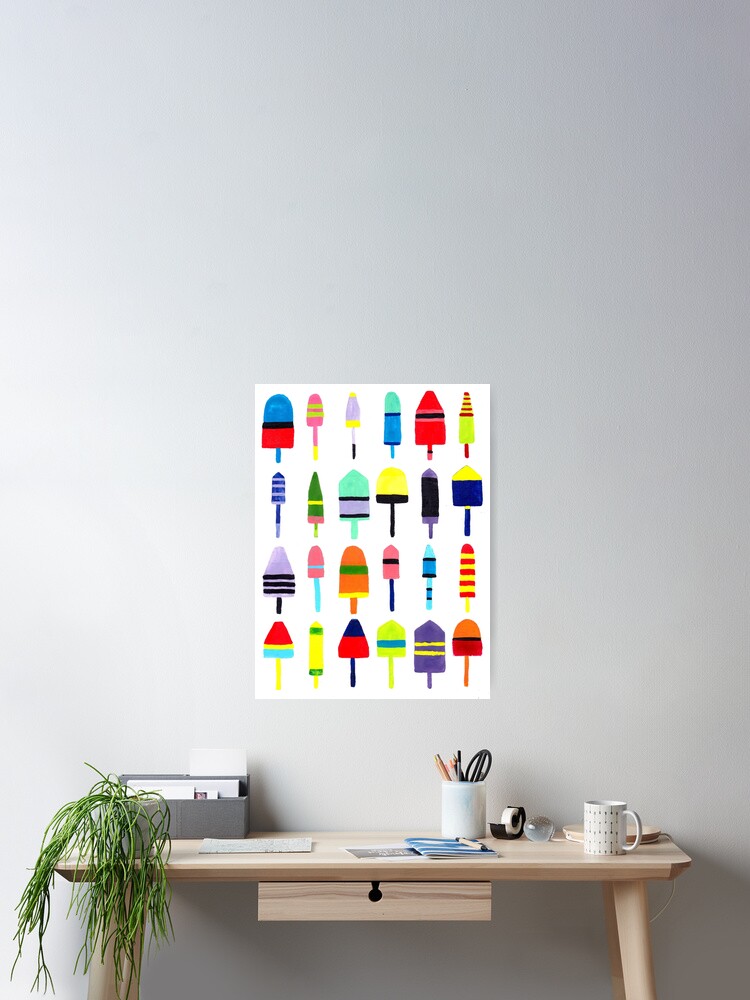 "Colorful Lobster Buoys" Poster for Sale by Calen Picard-Carroll ...