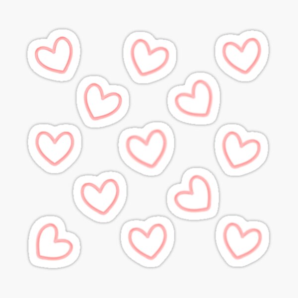 "Neon heart sticker pack " Sticker for Sale by vscoo-stickerss | Redbubble