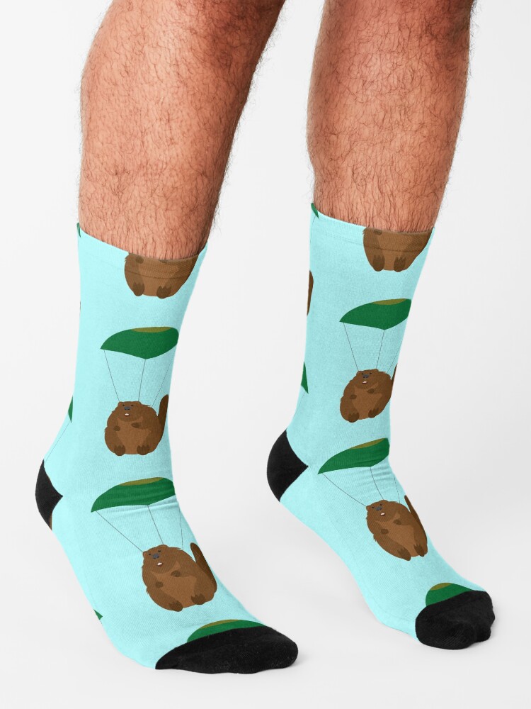 "Parachuting Beaver" Socks for Sale by bccproductions | Redbubble