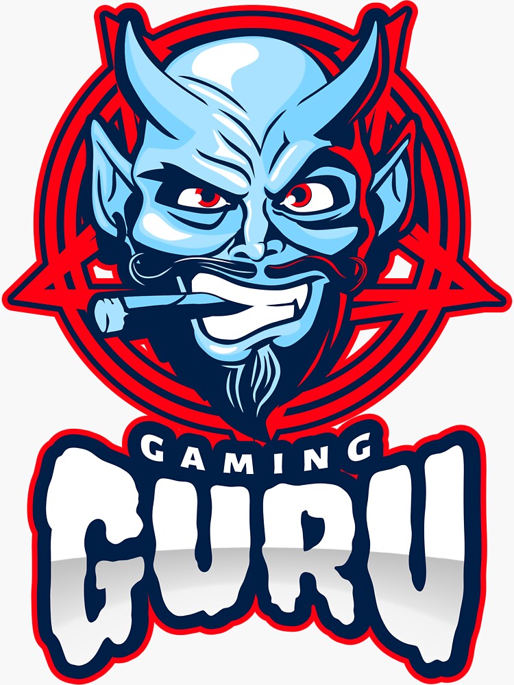 "GAMING GURU, GAMER" Sticker for Sale by Uptop89 | Redbubble