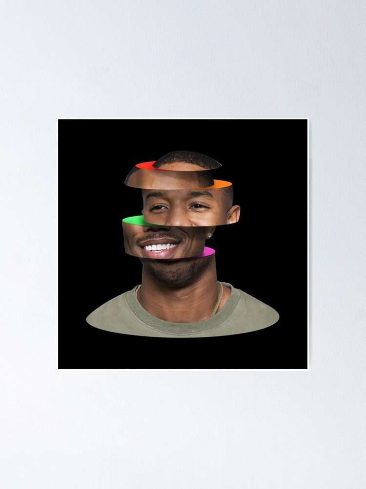 "Sliced Michael B. Jordan Head" Poster by thedesignofoz | Redbubble