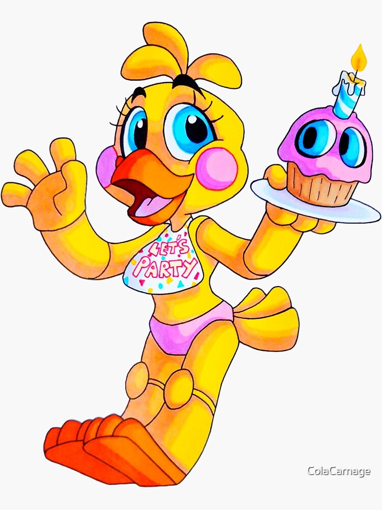 "Toy Chica" Sticker by ColaCarnage | Redbubble