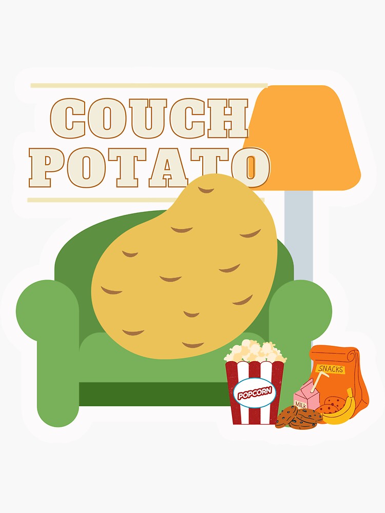 "Couch Potato" Sticker for Sale by polinartprints | Redbubble