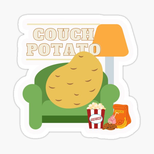 "Couch Potato" Sticker for Sale by polinartprints | Redbubble