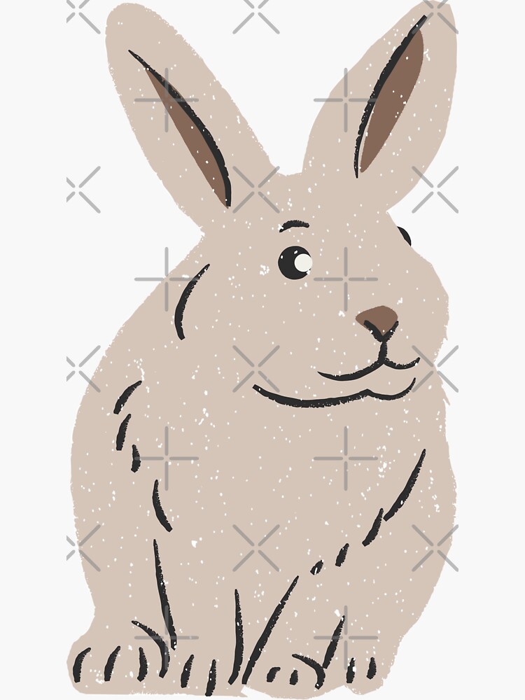 "bunny" Sticker by baddiedesigns | Redbubble