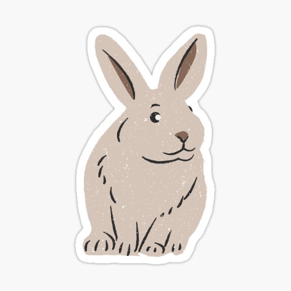"bunny" Sticker by baddiedesigns | Redbubble