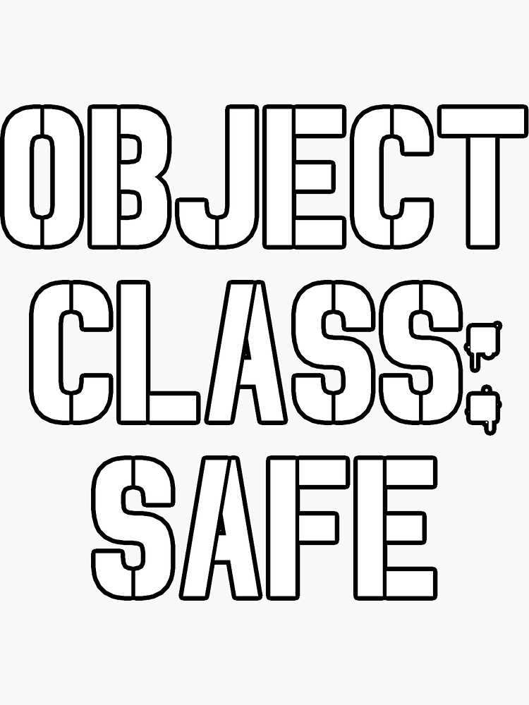 "Object Class: Safe" Sticker for Sale by punkauracrystal | Redbubble