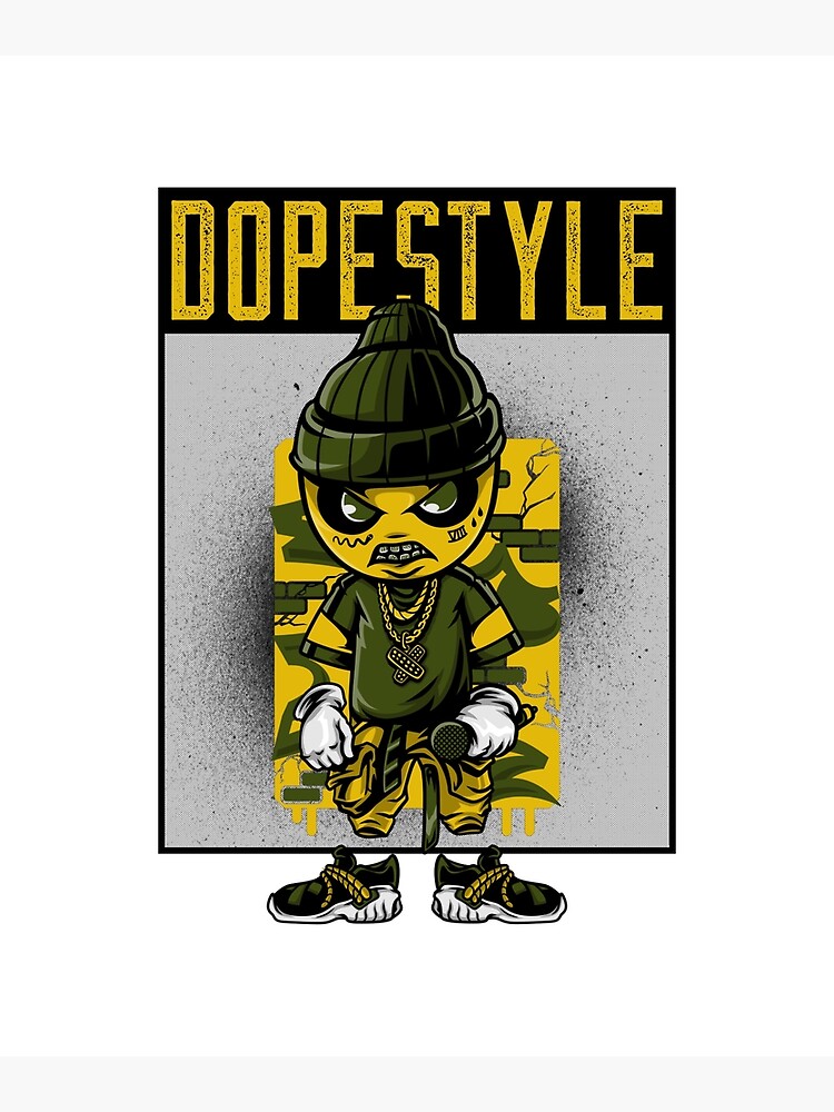 "Dopestyle Hip Hop Rapper graffiti design" Poster for Sale by ...
