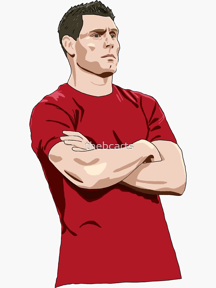 "Mr Reliable James Milner illustration " Sticker by thebcarts | Redbubble