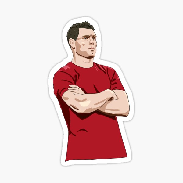 "Mr Reliable James Milner illustration " Sticker by thebcarts | Redbubble