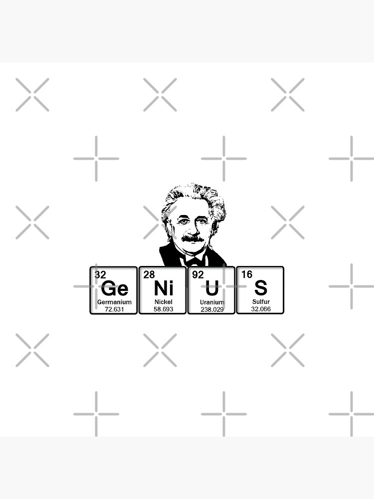 "GeNiUS einstein using elements of the periodic table design" Pin by ...