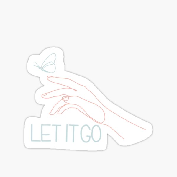 "let it go" Sticker for Sale by elsamullin | Redbubble
