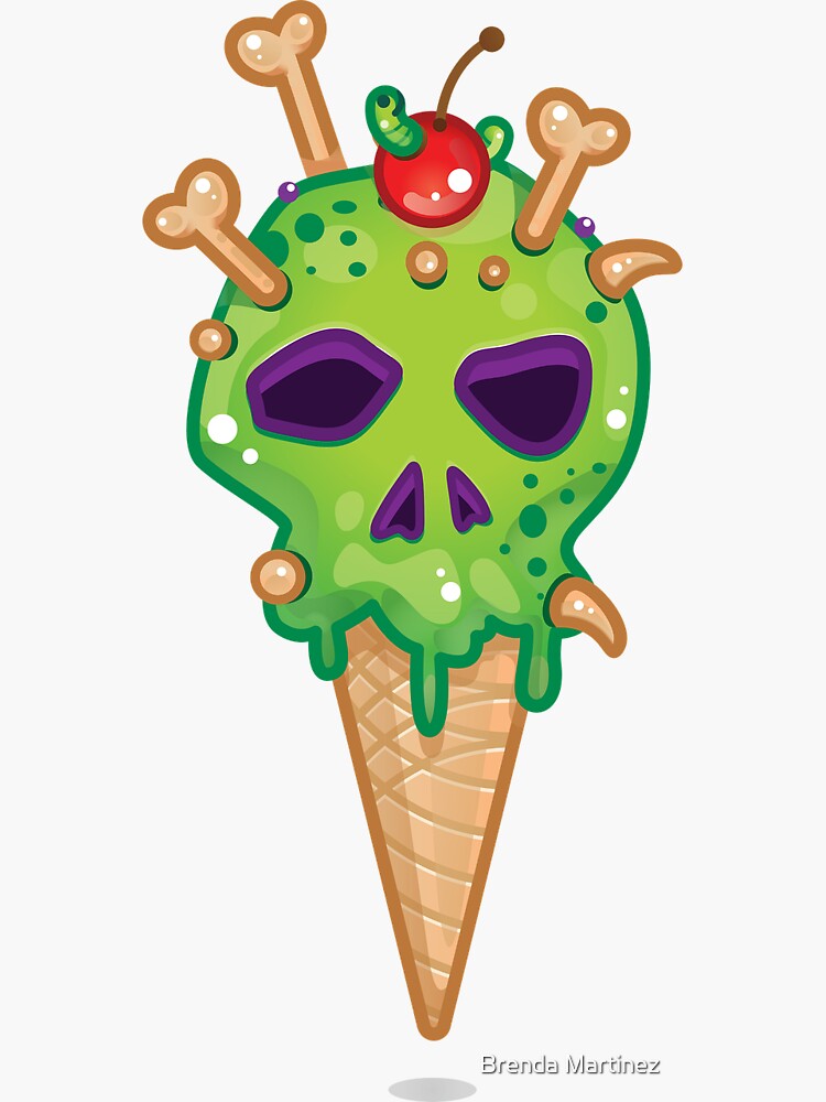 "Monster Cone " Sticker for Sale by Brendabear | Redbubble