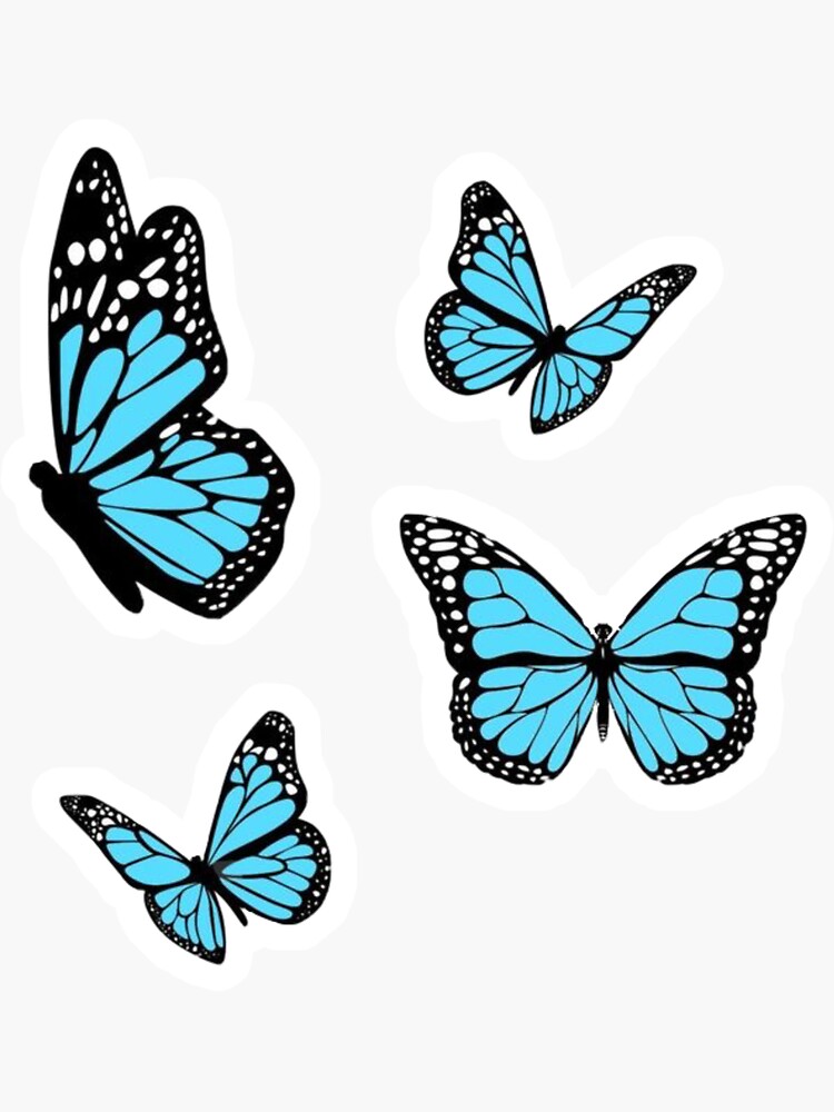 "Blue Monarch Butterfly Bundle" Sticker for Sale by lydiaperri | Redbubble