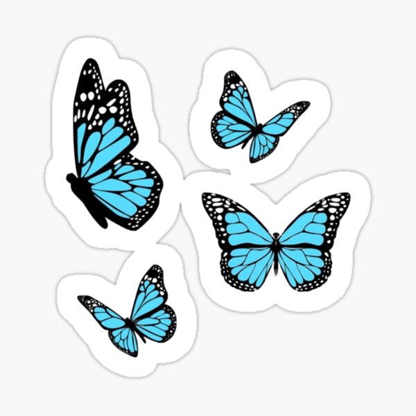"Blue Monarch Butterfly Bundle" Sticker for Sale by lydiaperri | Redbubble