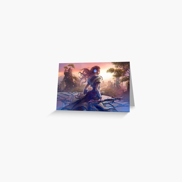 "aloy horizon zero dawn wallpaper on tallneck" Greeting Card for Sale ...
