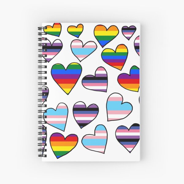 "rainbow trans lgbtq gender fluid lasoffittadiste" Spiral Notebook for ...