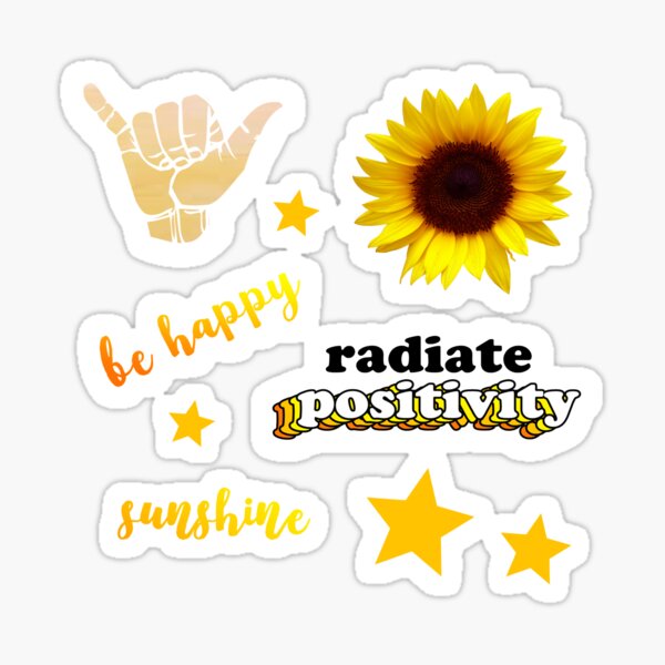 "Yellow Sunshine Sticker Pack" Sticker for Sale by lauren-joelle ...