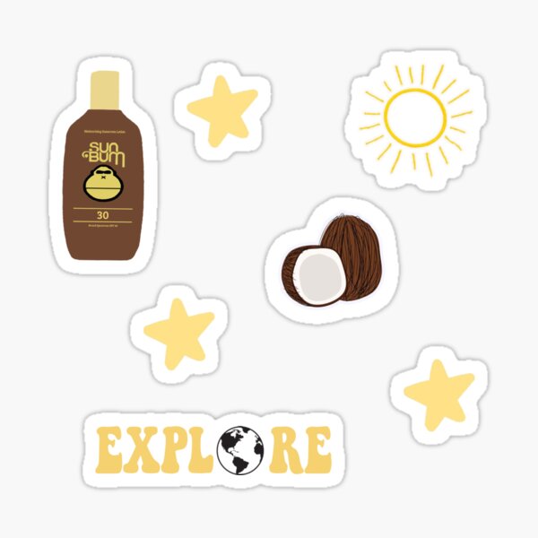 "yellow and brown summer pack" Sticker for Sale by alyssacath05 | Redbubble