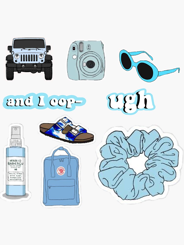 "Blue Vsco Pack" Sticker for Sale by Sticker-studio | Redbubble