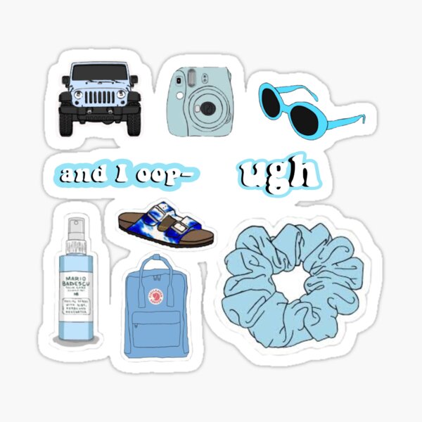 "Blue Vsco Pack" Sticker for Sale by Sticker-studio | Redbubble