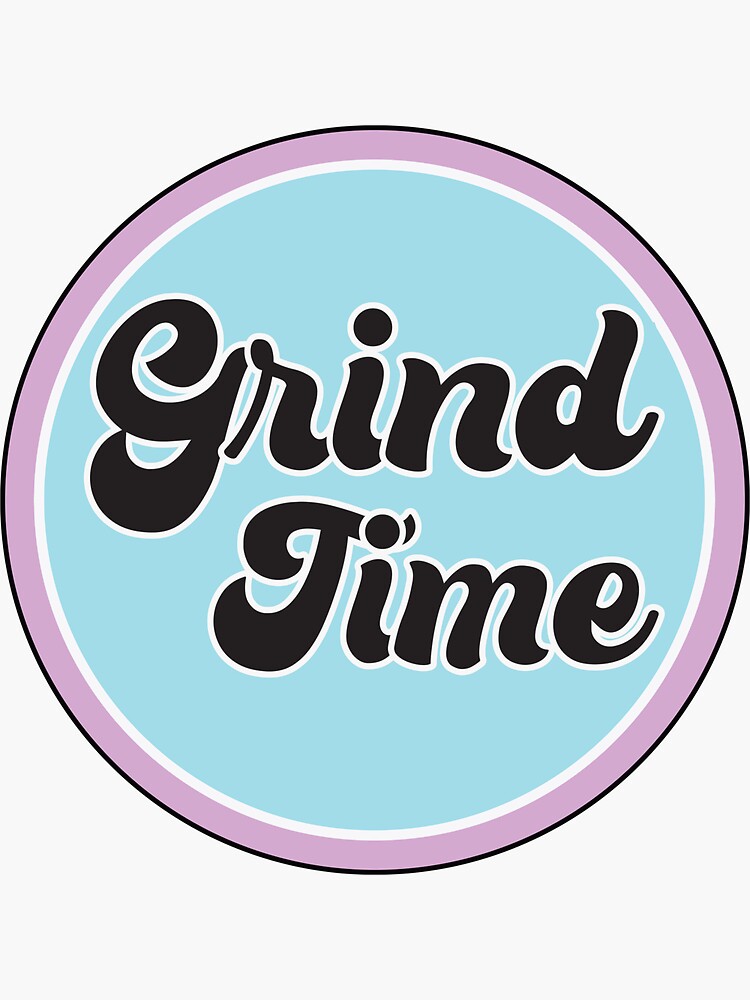 ""Grind-Time" Circle LOGO" Sticker for Sale by Sey01 | Redbubble