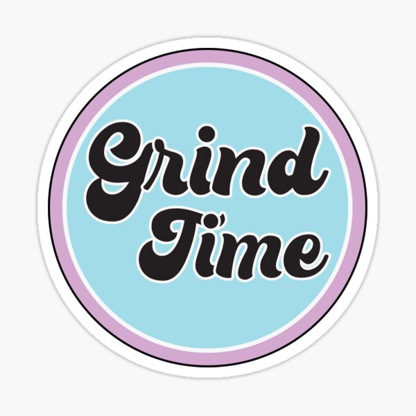 ""Grind-Time" Circle LOGO" Sticker for Sale by Sey01 | Redbubble