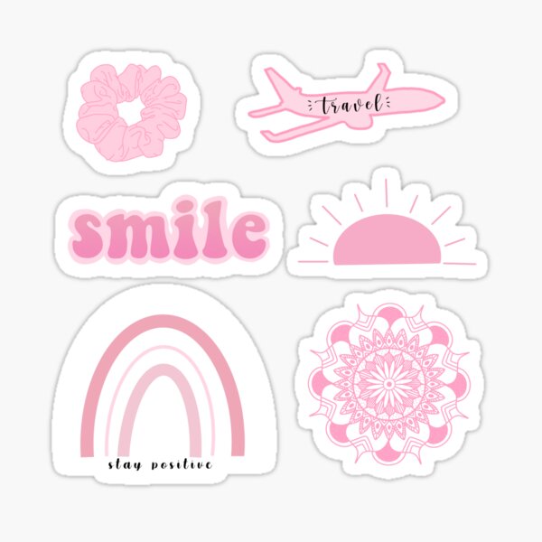 "Pink Sticker Pack" Sticker by handmadebyheart | Redbubble