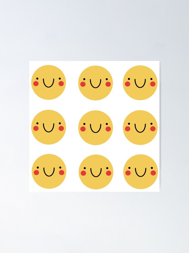 "9 Derpy Smiley Face" Poster for Sale by sunnyyh | Redbubble