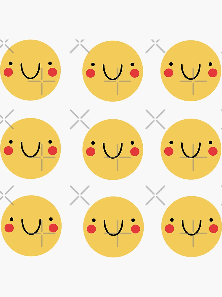 "9 Derpy Smiley Face" Sticker for Sale by sunnyyh | Redbubble