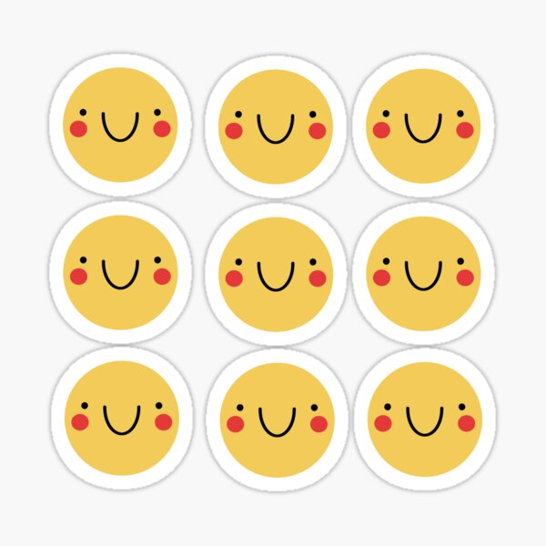 "9 Derpy Smiley Face" Sticker for Sale by sunnyyh | Redbubble