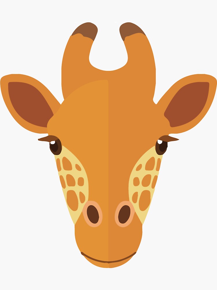 "Cartoon Giraffe Head" Sticker for Sale by designsbydieter | Redbubble