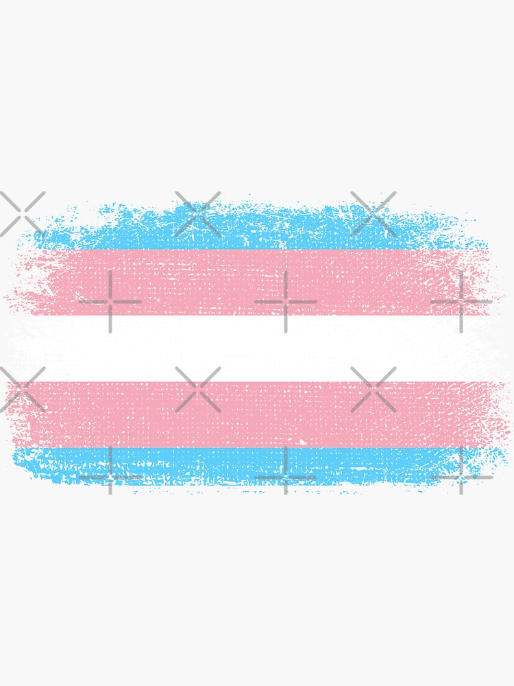 "Distressed Transgender Flag" Sticker for Sale by beardsandcats | Redbubble