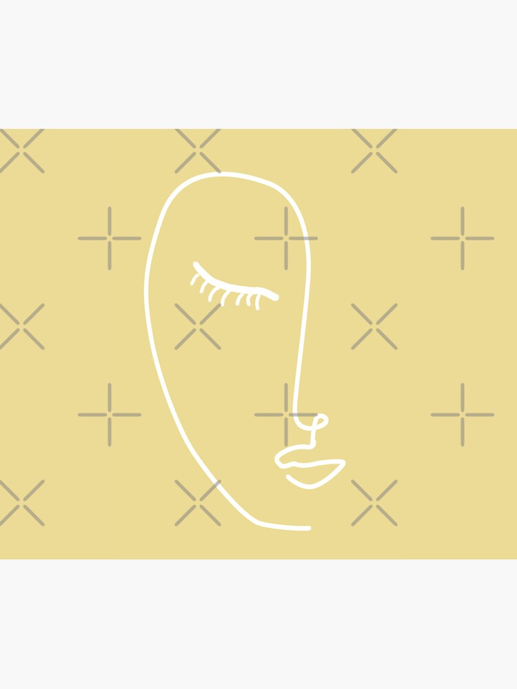 "half face / one line minimalist illustration" Sticker for Sale by ...