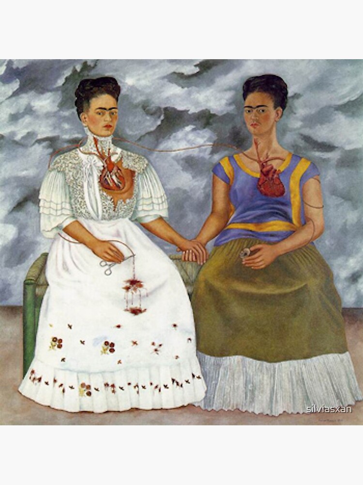 "the two Fridas, the two Fridas" Poster for Sale by silviasxan | Redbubble