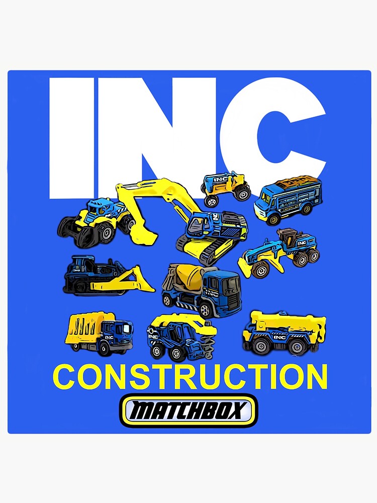 "Matchbox INC Construction Co." Sticker for Sale by Chopper1547 | Redbubble