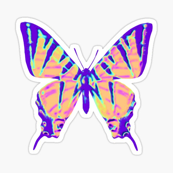 "Purple Tiger Butterfly" Sticker for Sale by dinaaaaaah | Redbubble
