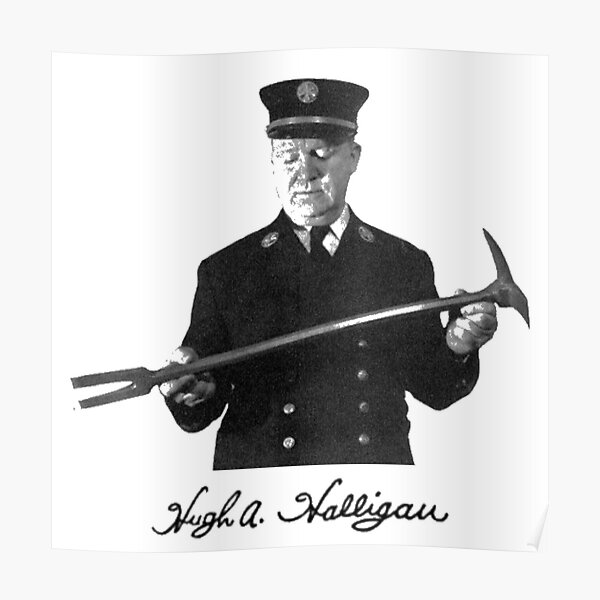 "Hugh A. Halligan signature and photo" Poster by chrisphilbrook | Redbubble