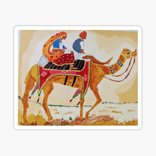 "Rajasthan folk art" Sticker for Sale by nandinis1 | Redbubble