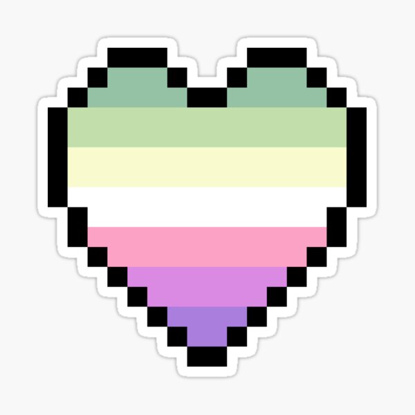 "Genderfae Pixel Heart" Sticker by kazilii | Redbubble