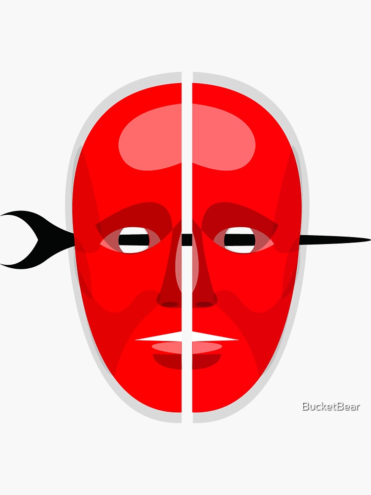 "Spike Head" Sticker for Sale by BucketBear | Redbubble