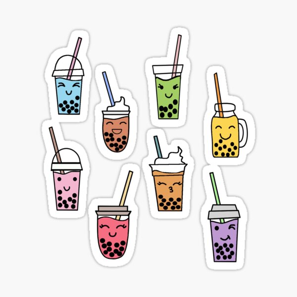"BOBA TEA STICKER PACK" Sticker for Sale by K1Duong | Redbubble